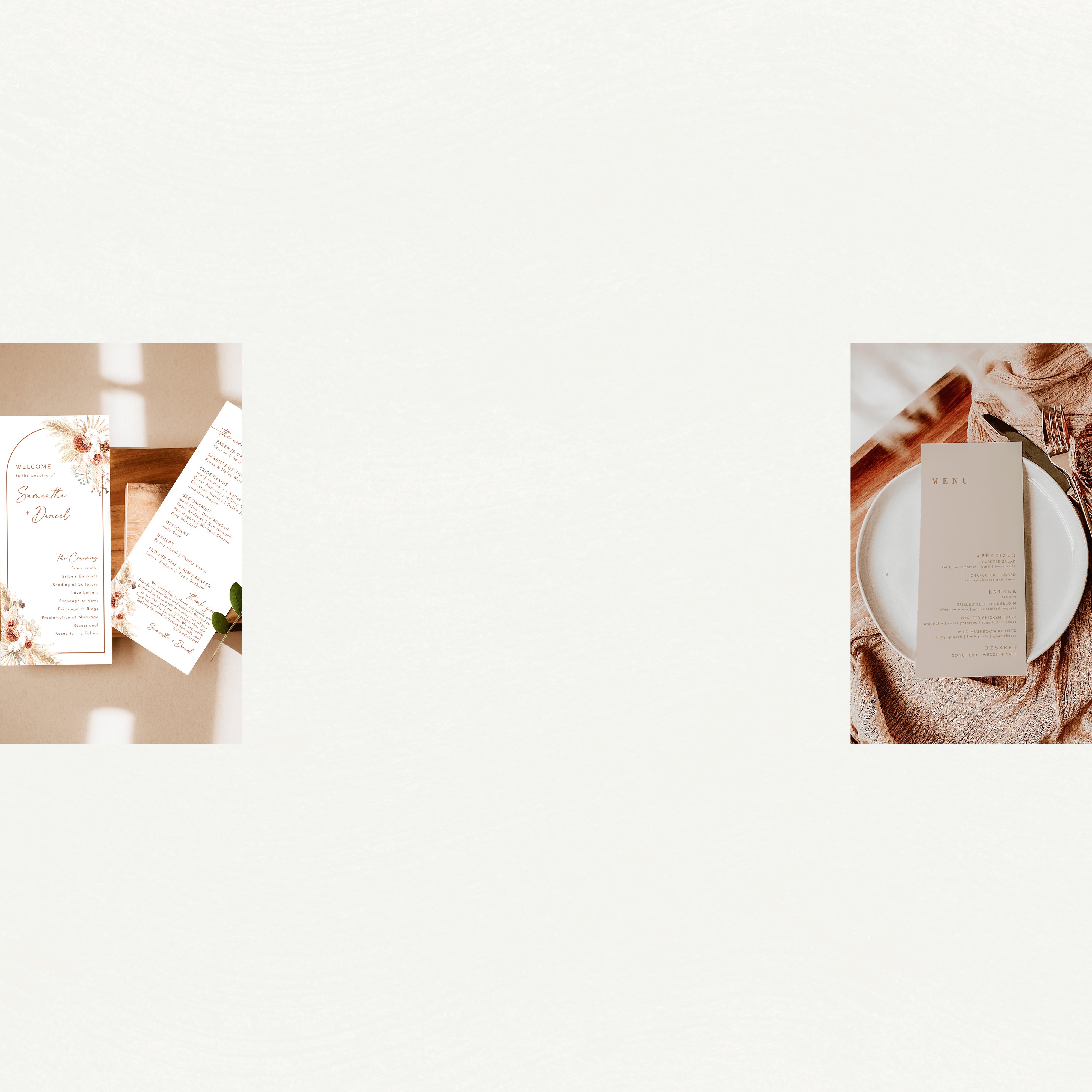 Menus & Programs – Wild Bloom Design Studio