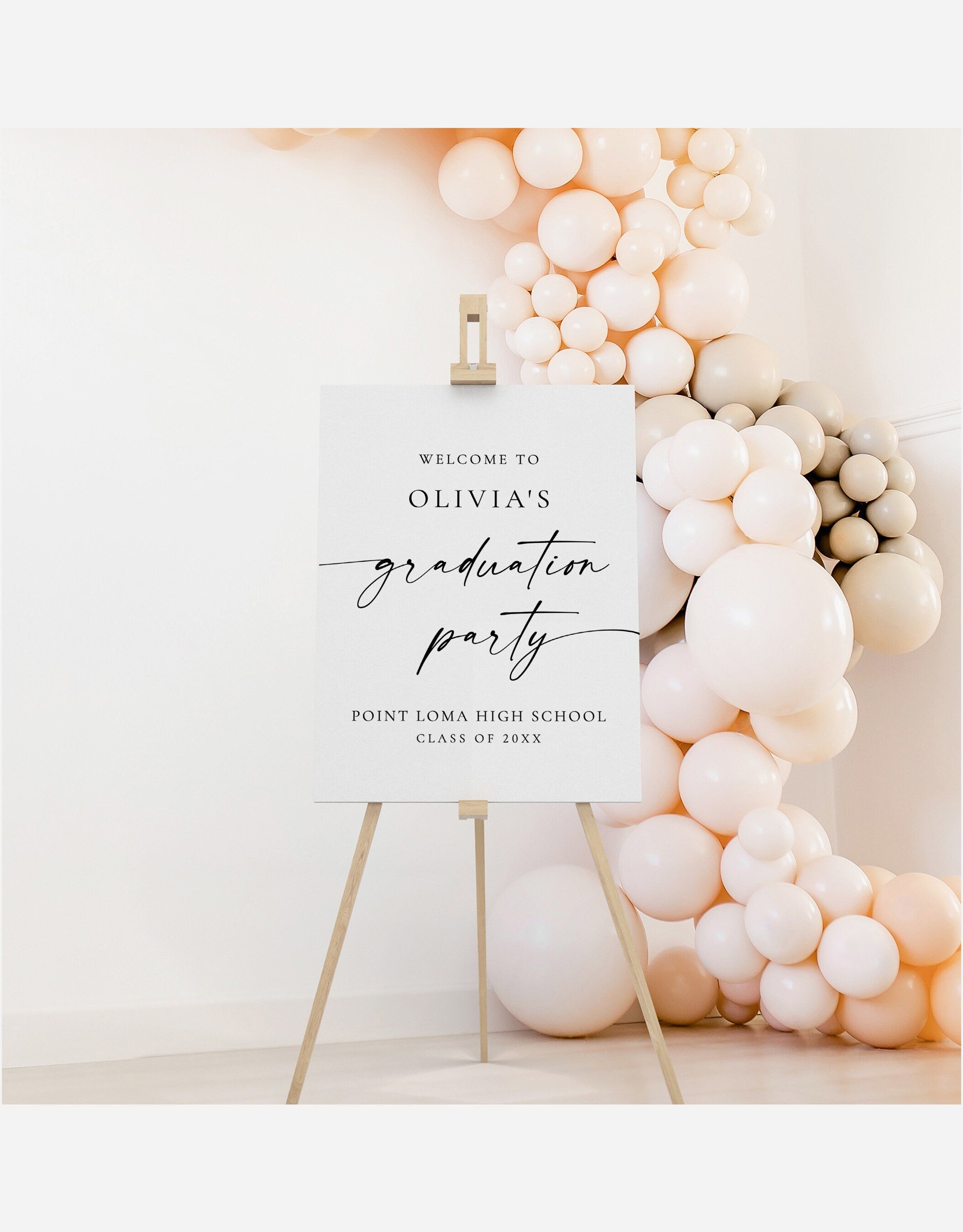 Graduation Party Welcome Sign | Graduation Welcome Sign | Modern Minim ...