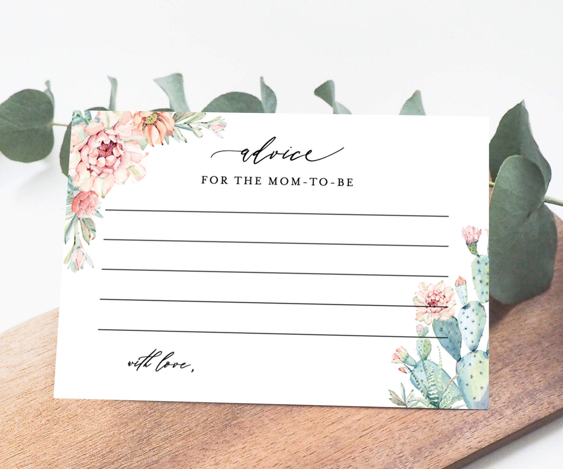 Editable Advice Card Template | Well Wishes for Bride & Groom – Wild ...