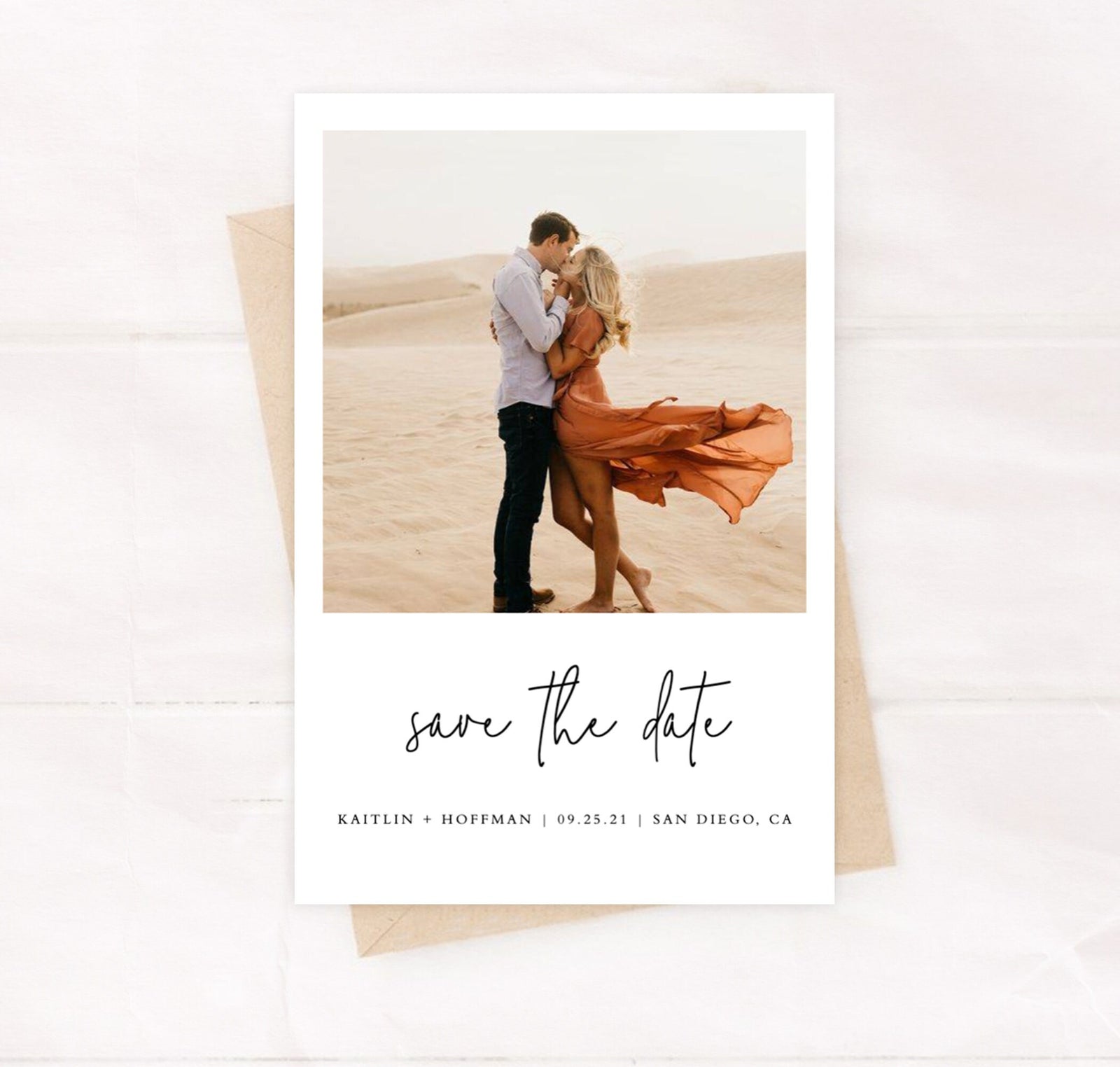 Save the date polaroid store
