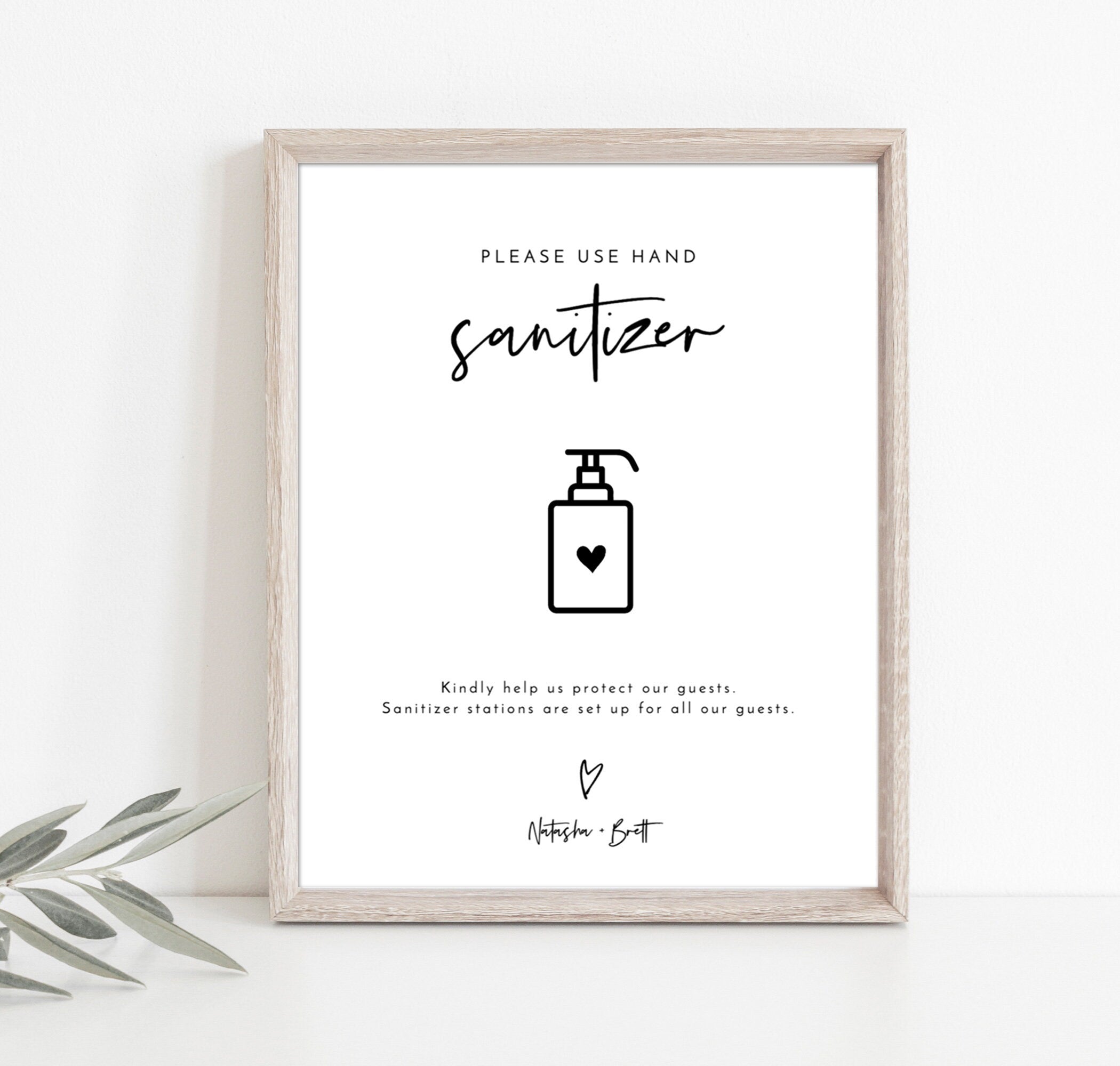 Hand Sanitizer Station Sign | Social Distance Wedding – Wild Bloom ...
