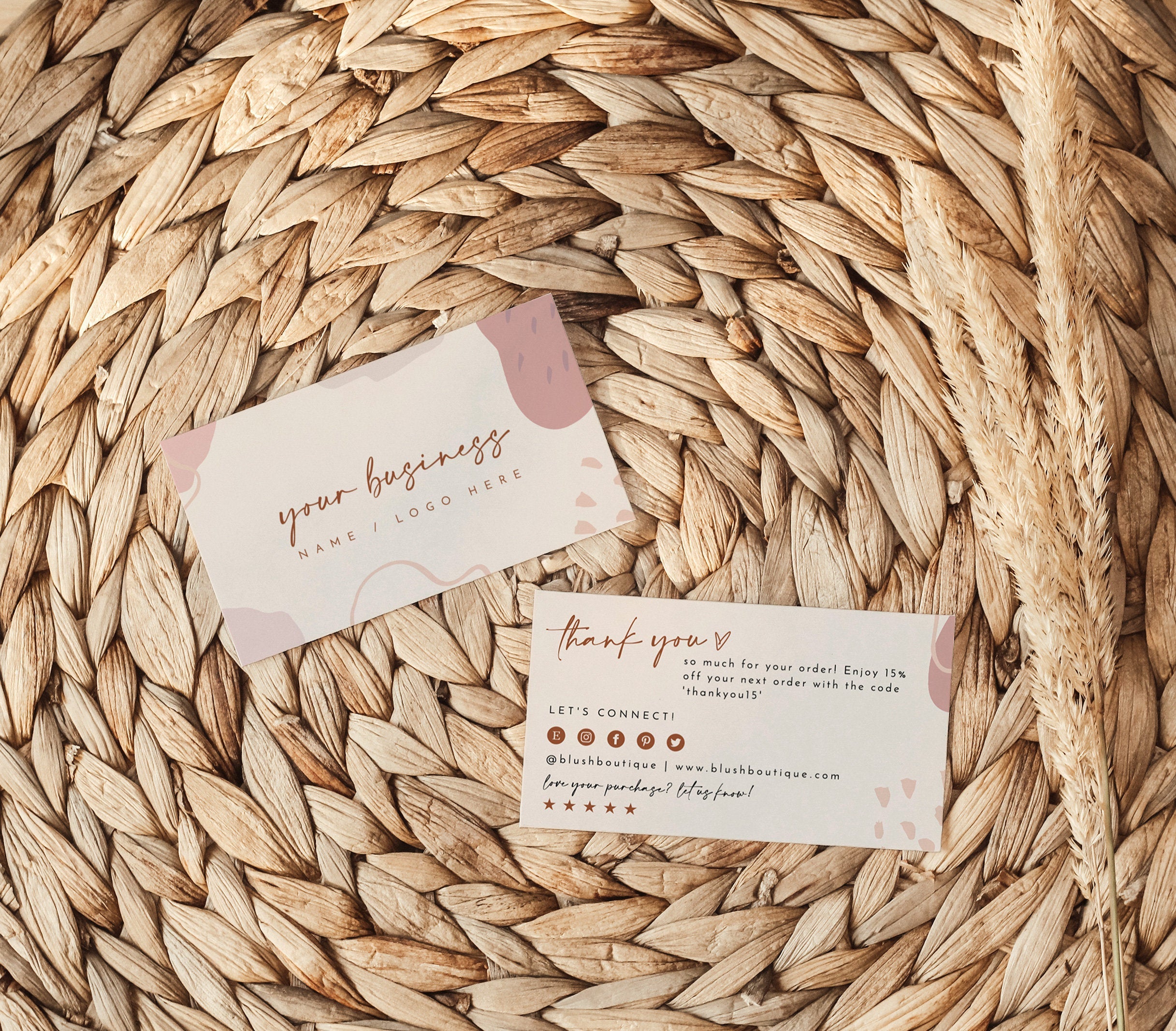 Modern Small Business Thank You Card | Boutique Thank You Template ...