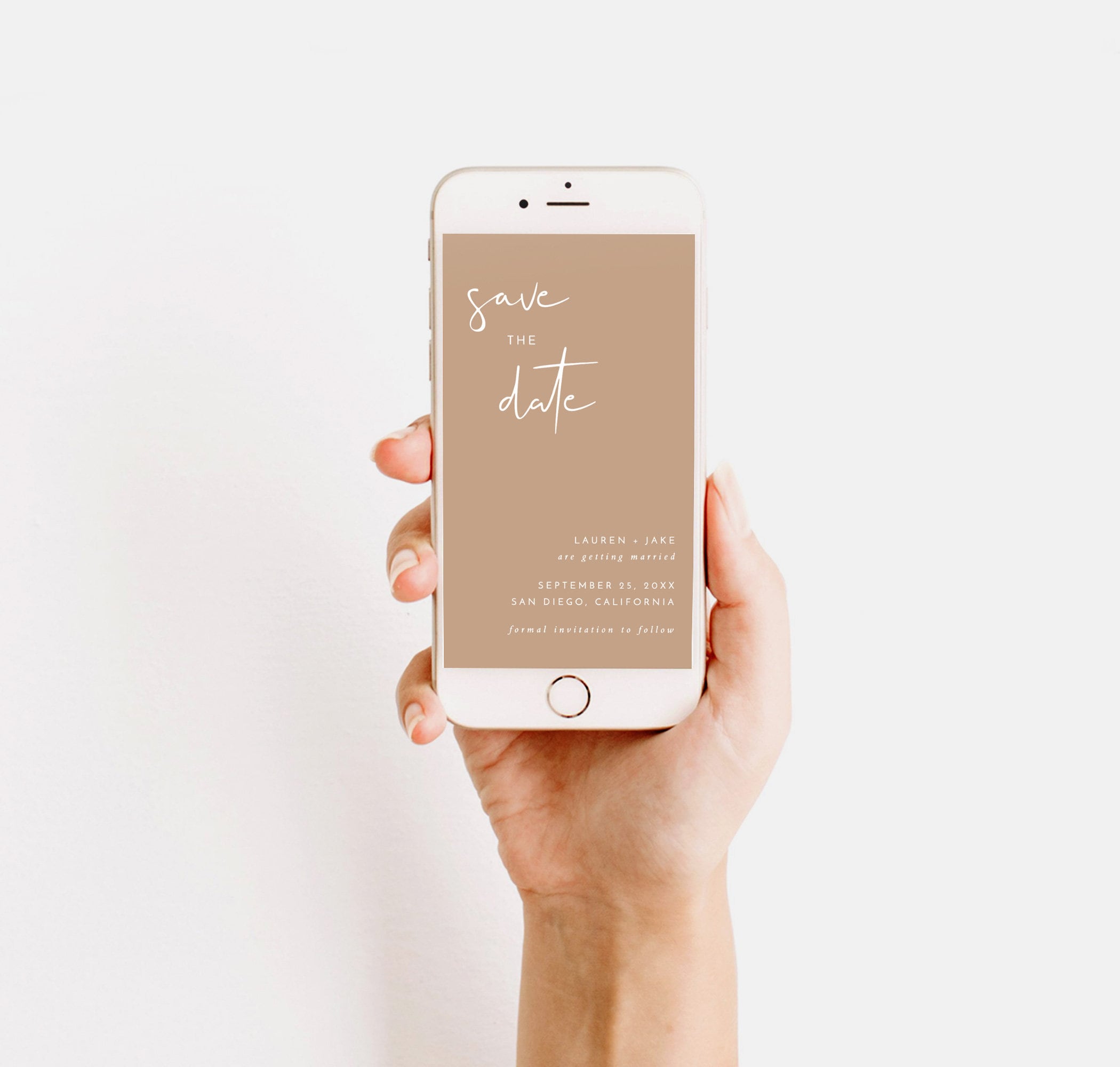 Modern Desert Save the Date Text Invite | Minimalist Save the Date Evi ...