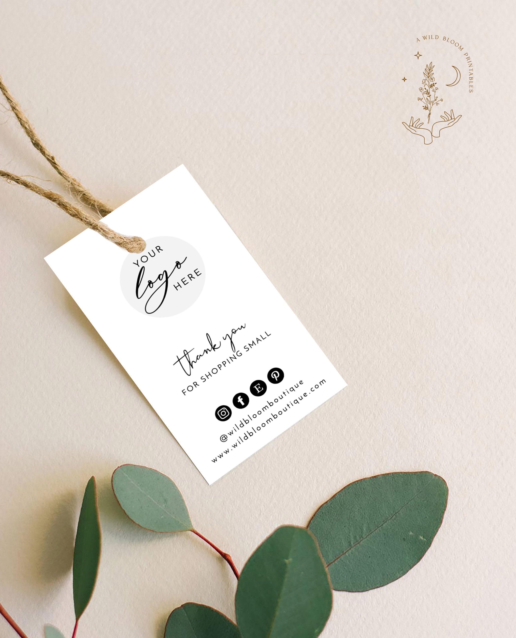 Boho Small Business Hang Tag | Boutique Clothing Tag Template – Wild ...