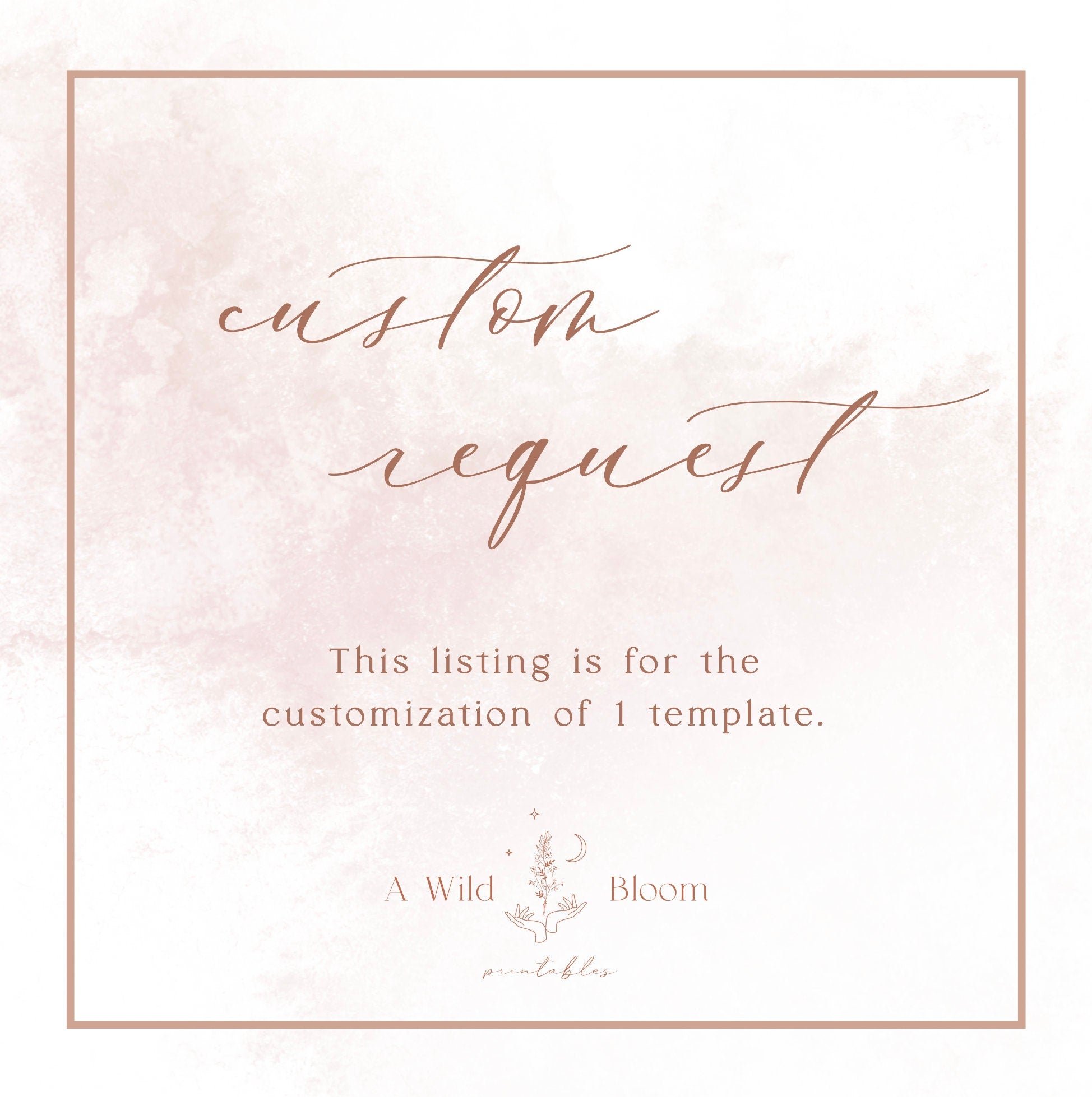 Custom Listing – Wild Bloom Design Studio